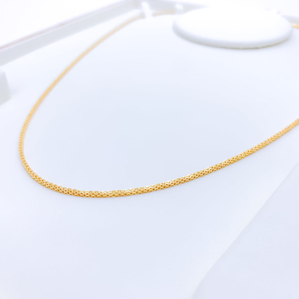 Subtle Interlink 22K Gold Chain - 16" – Andaaz Jewelers