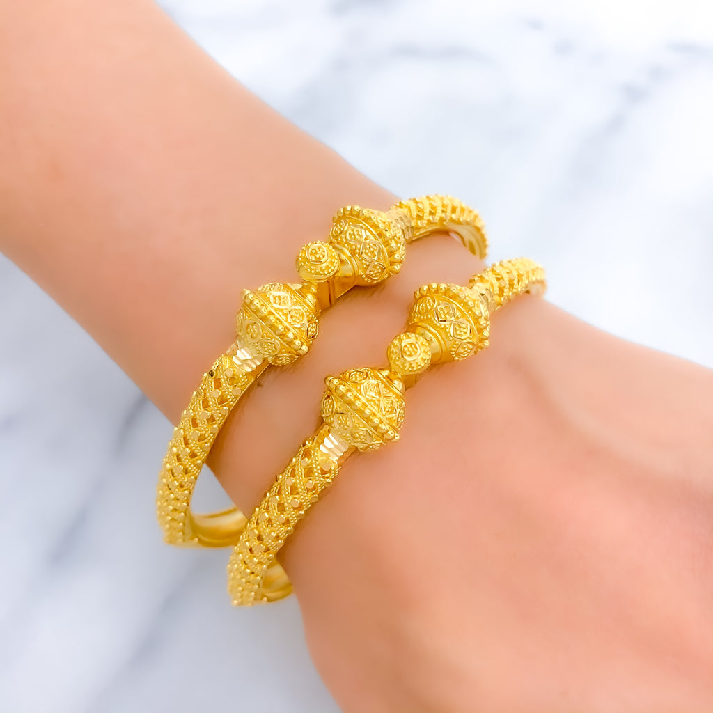 Elevated Dressy Pipe Bangles – Andaaz Jewelers