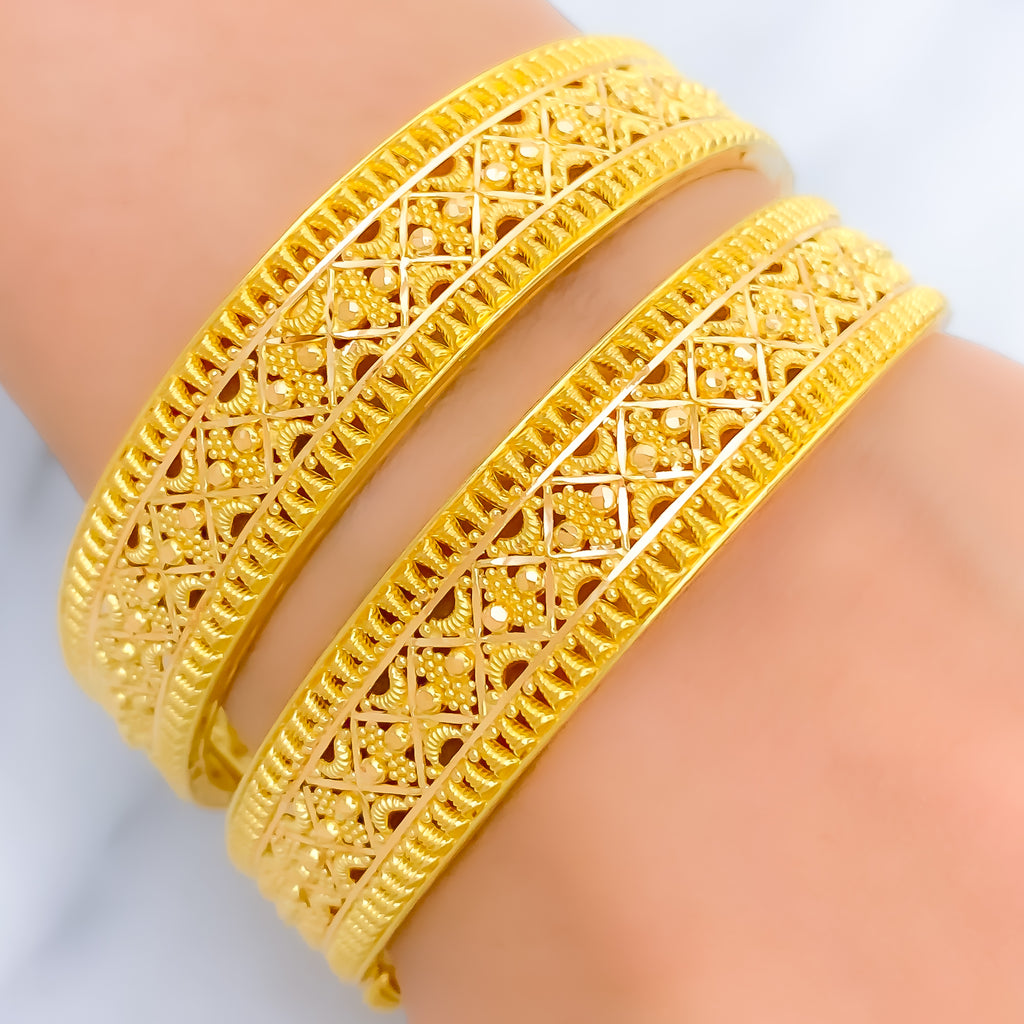 Intricate Lavish Jali Bangles – Andaaz Jewelers