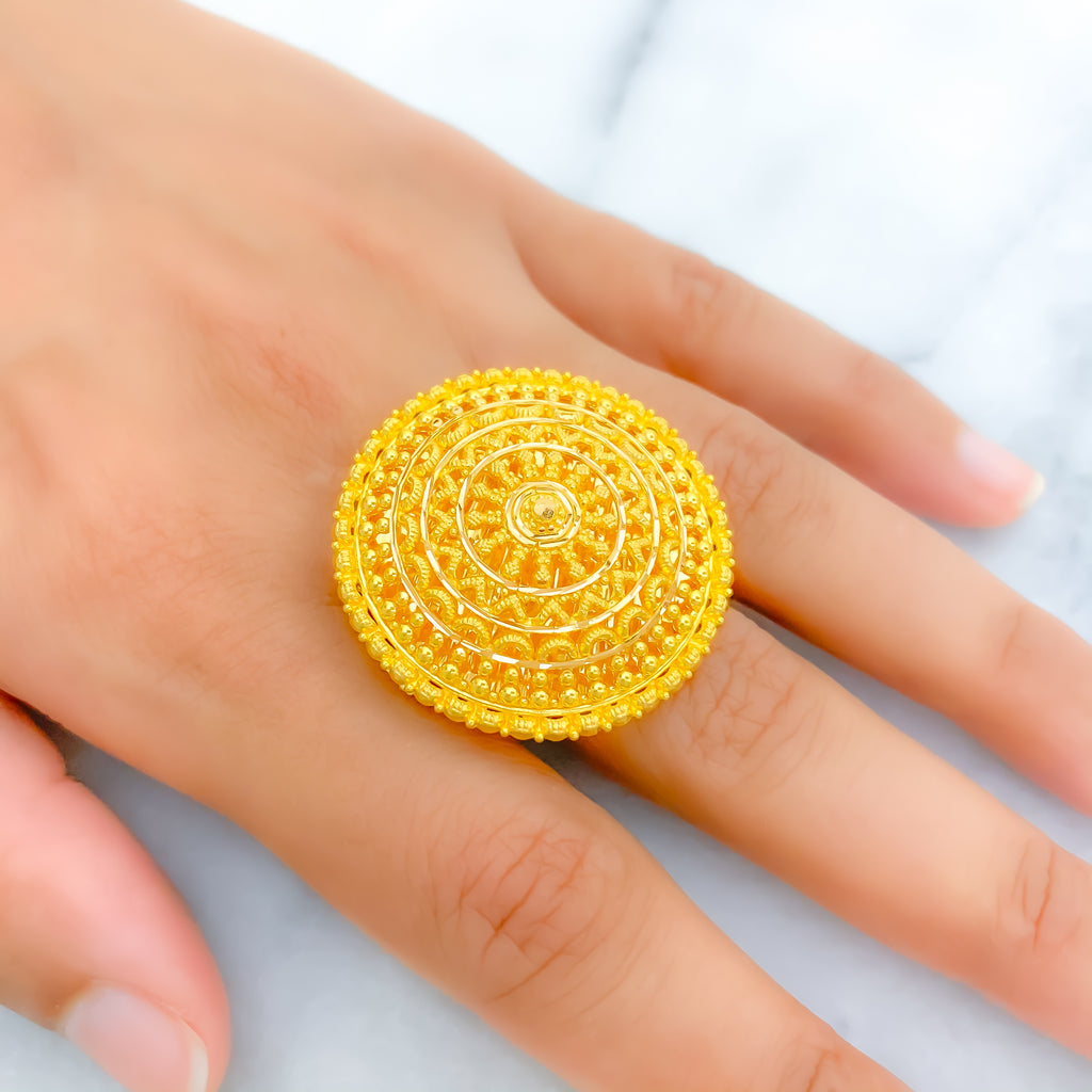 Dressy Rangoli Statement Ring – Andaaz Jewelers