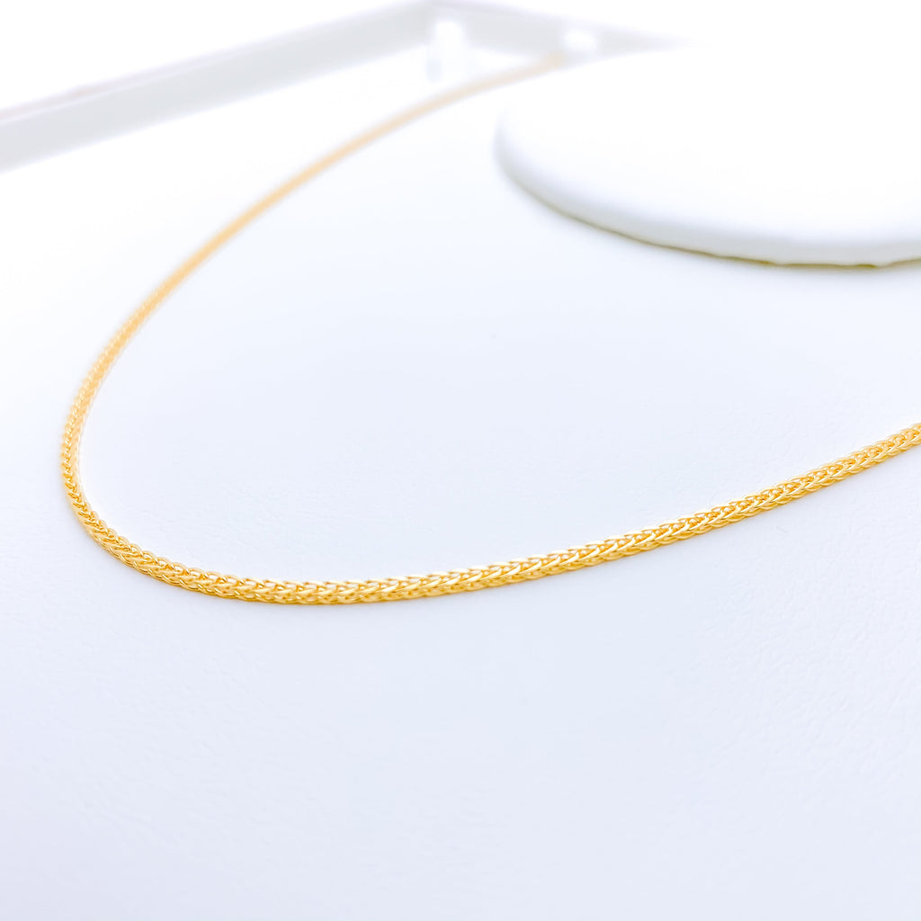 Lightweight Wheat Gold Chain - 20" – Andaaz Jewelers
