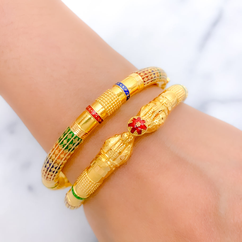 High Finish Meenakari Pipe Bangles – Andaaz Jewelers