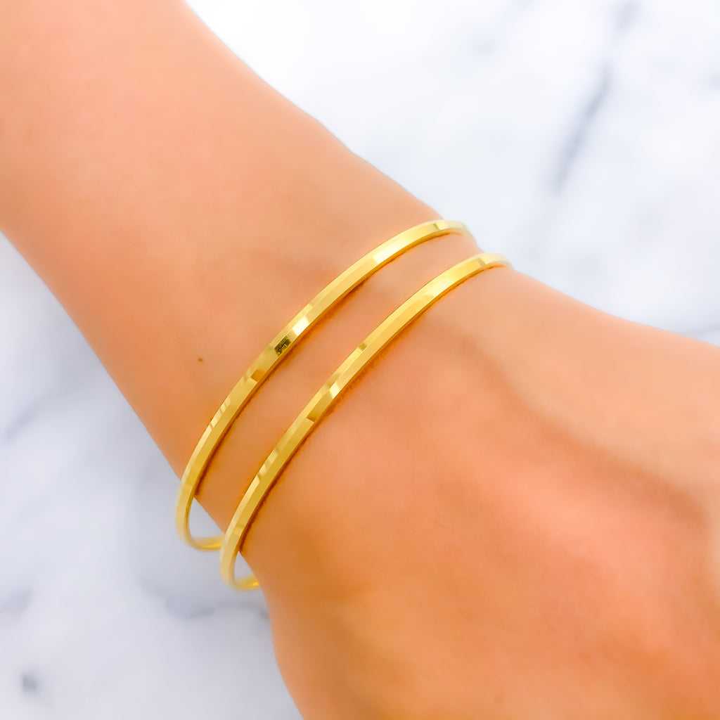 Delicate Classy Gold Bangles – Andaaz Jewelers
