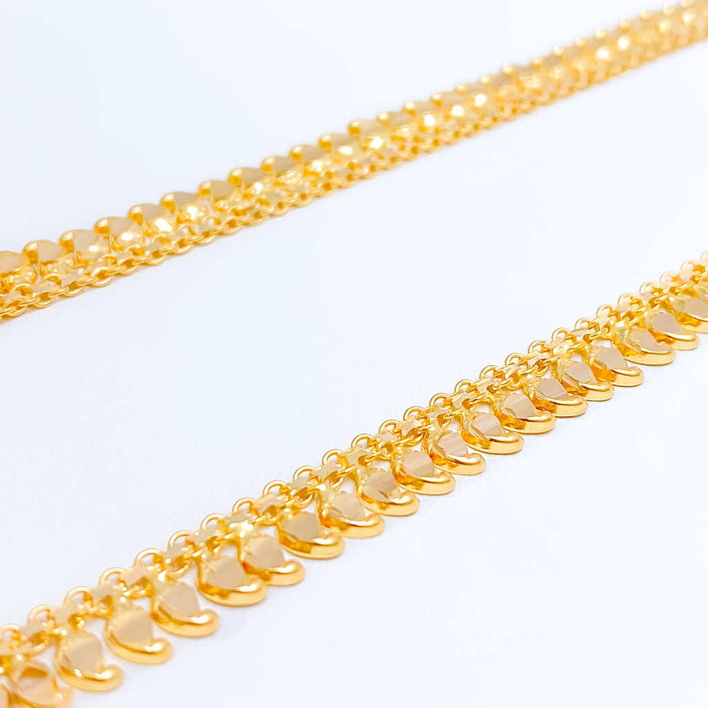 Sleek Reflective Gold Anklets – Andaaz Jewelers
