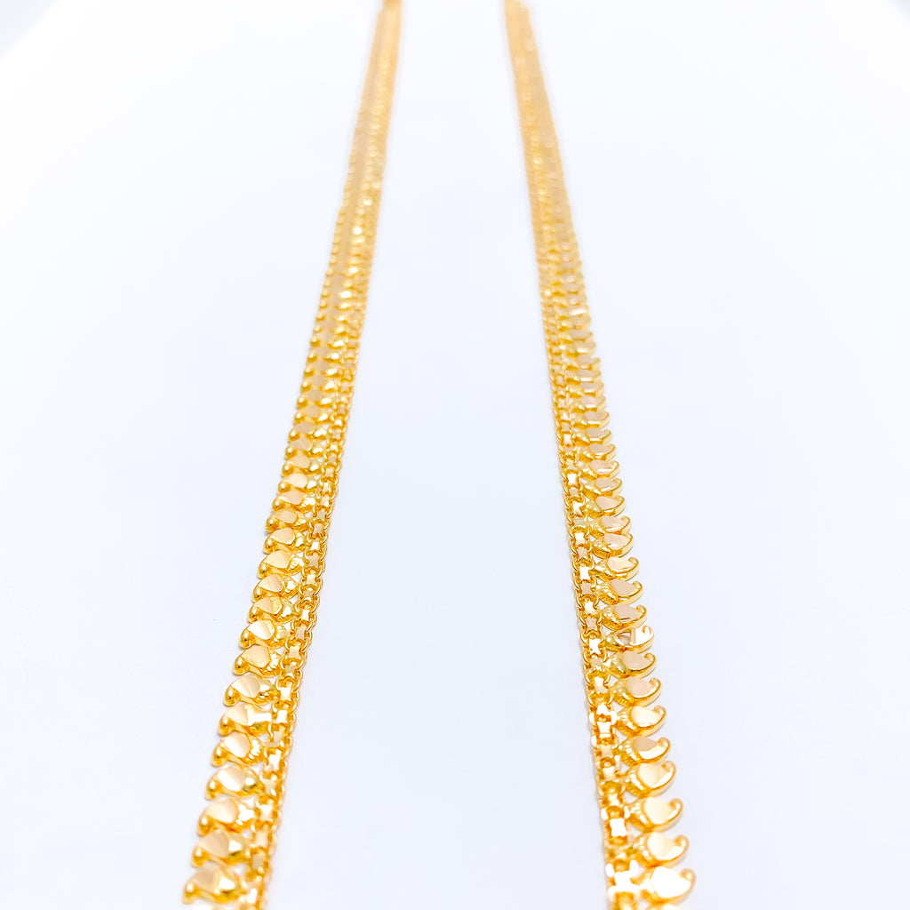 Sleek Reflective Gold Anklets – Andaaz Jewelers