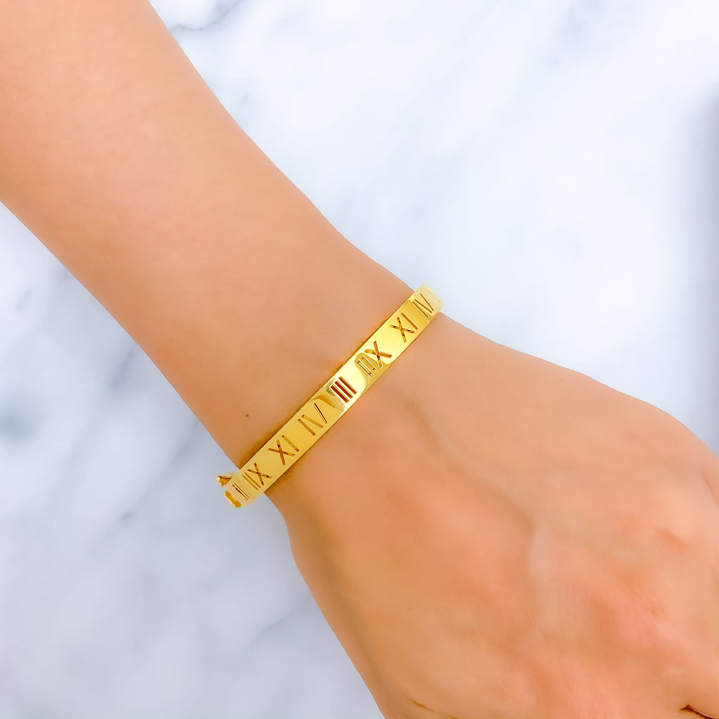 Trendy Roman Numeral Bangle Bracelet – Andaaz Jewelers