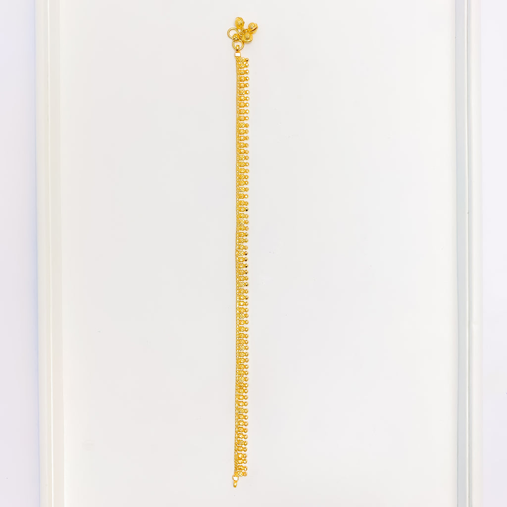 Detailed Classic Posh 22k Gold Anklet – Andaaz Jewelers