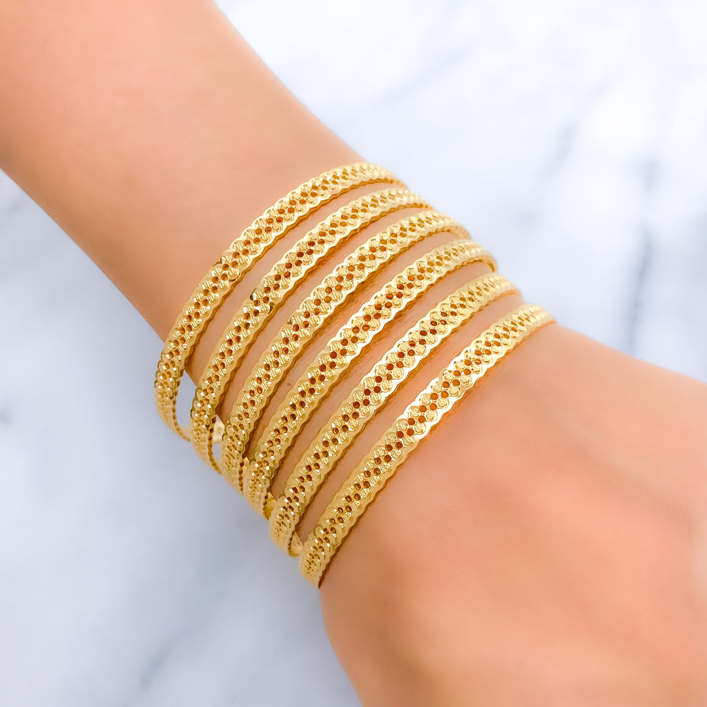 Modern Lush Cutwork Bangles – Andaaz Jewelers