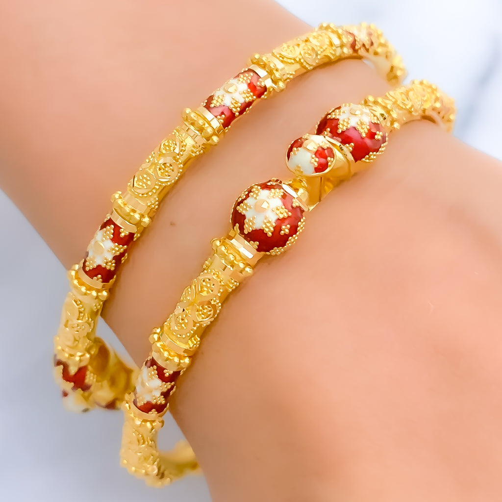 Luscious Meena Pipe Bangles – Andaaz Jewelers
