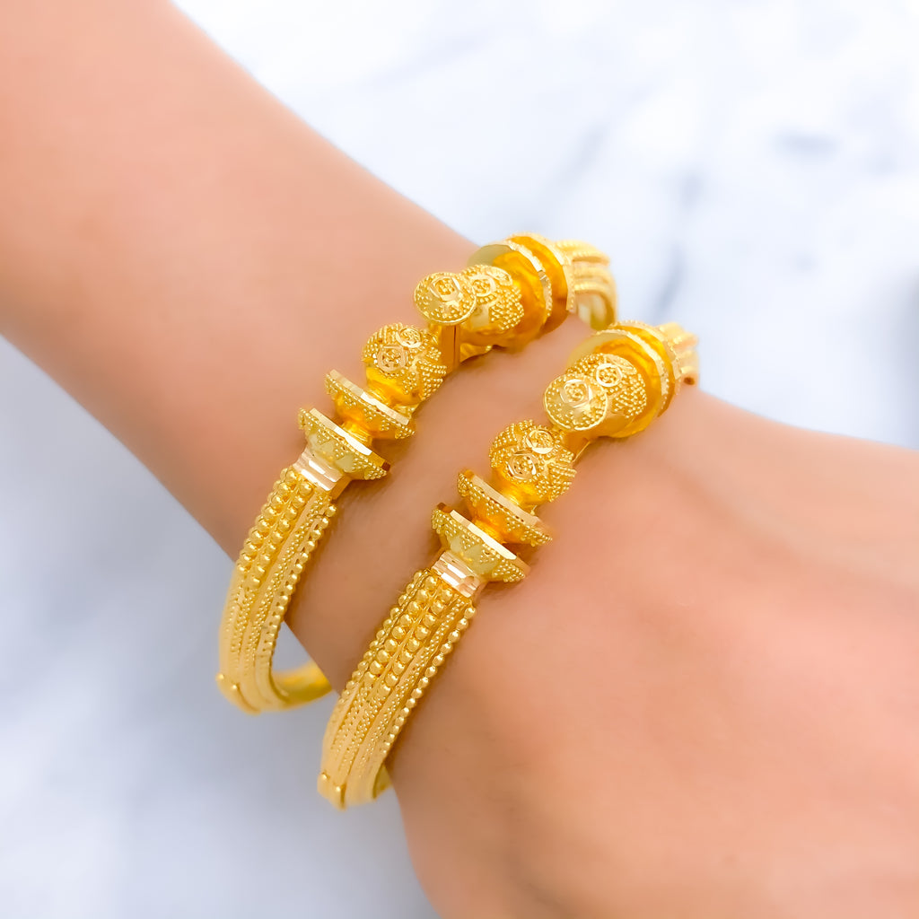 Magnificent Bold 22k Gold Pipe Bangles – Andaaz Jewelers
