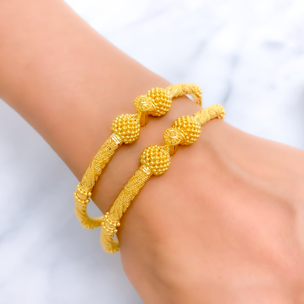 Majestic Exquisite 22k Gold Pipe Bangles – Andaaz Jewelers