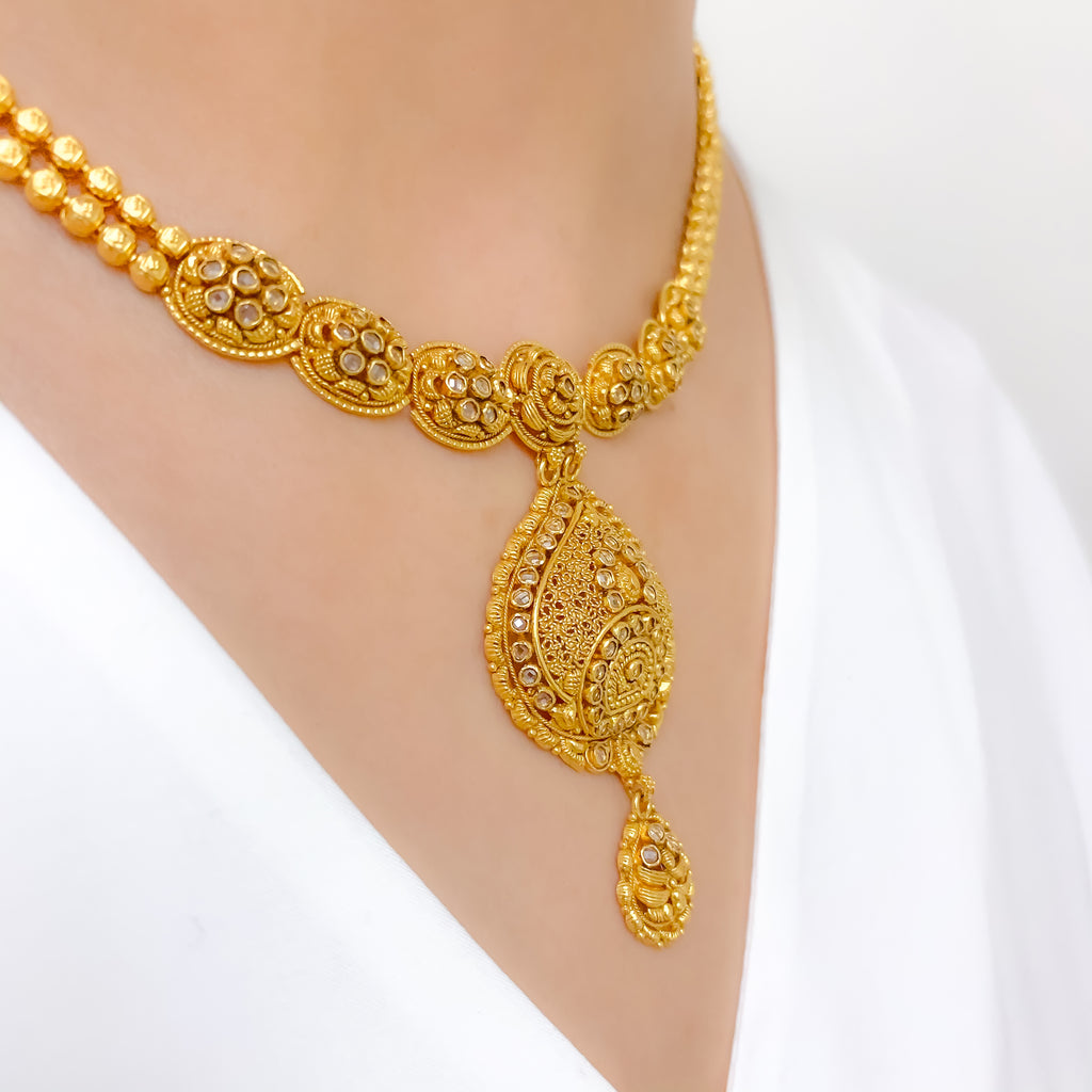 Sophisticated Antique Gold Set – Andaaz Jewelers