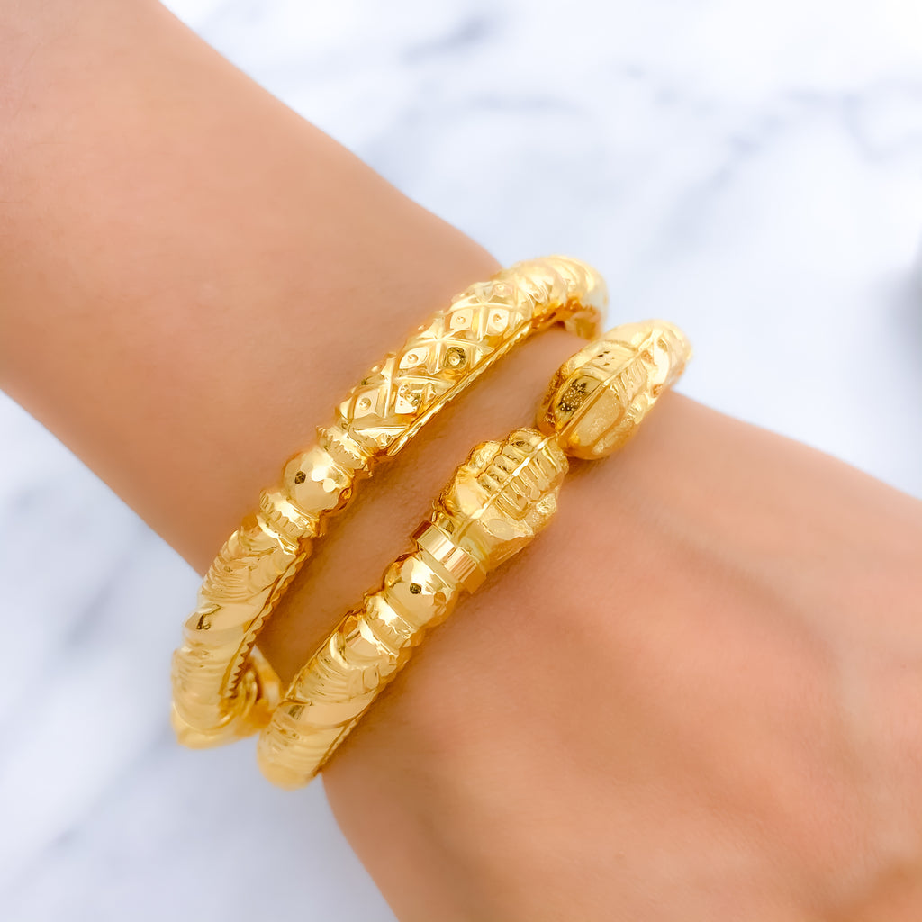 High Finish Lightweight Pipe Bangles – Andaaz Jewelers