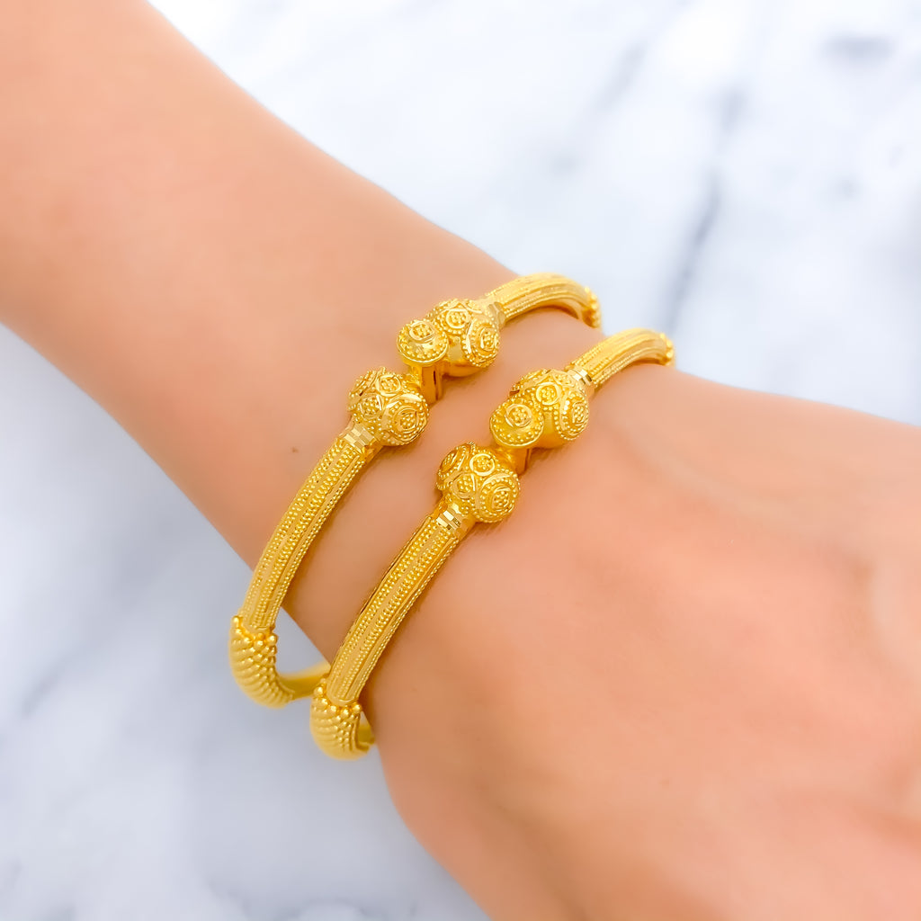 Traditional Dressy 22k Gold Pipe Bangles – Andaaz Jewelers