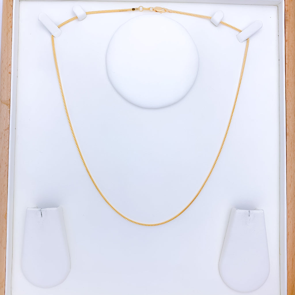 Medium Thin Classic Fox 22k Gold Chain - 20" – Andaaz Jewelers
