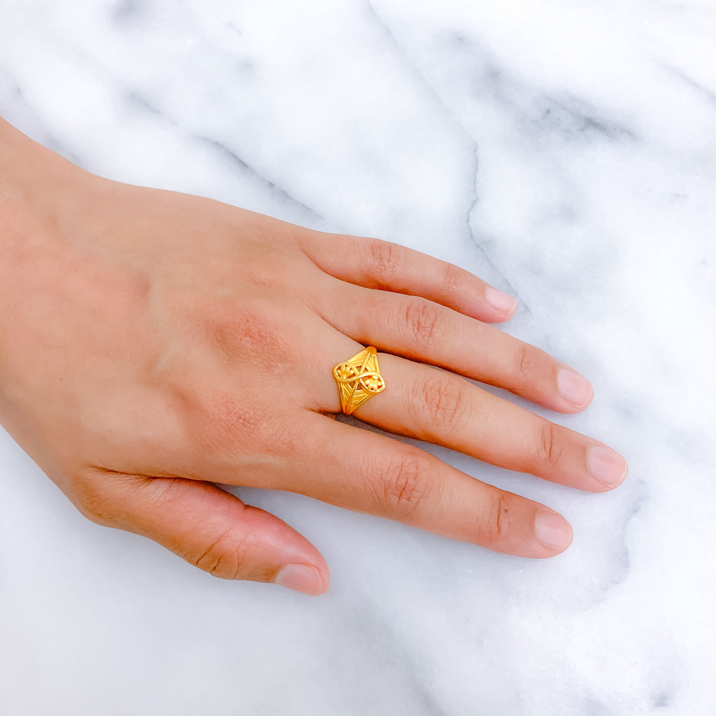 Matte Finish Gold Ring – Andaaz Jewelers