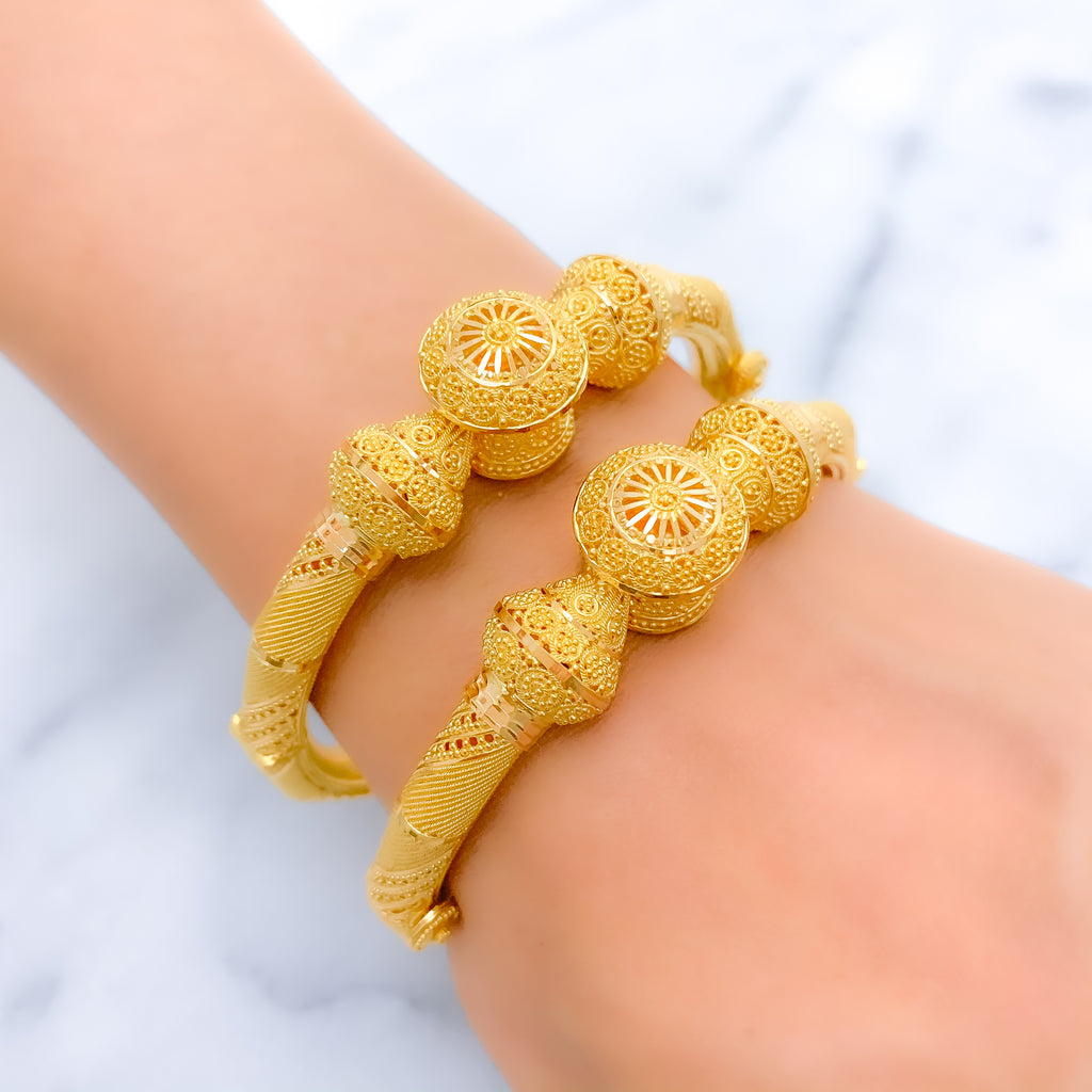 Magnificent Jali Work Pipe Bangles – Andaaz Jewelers