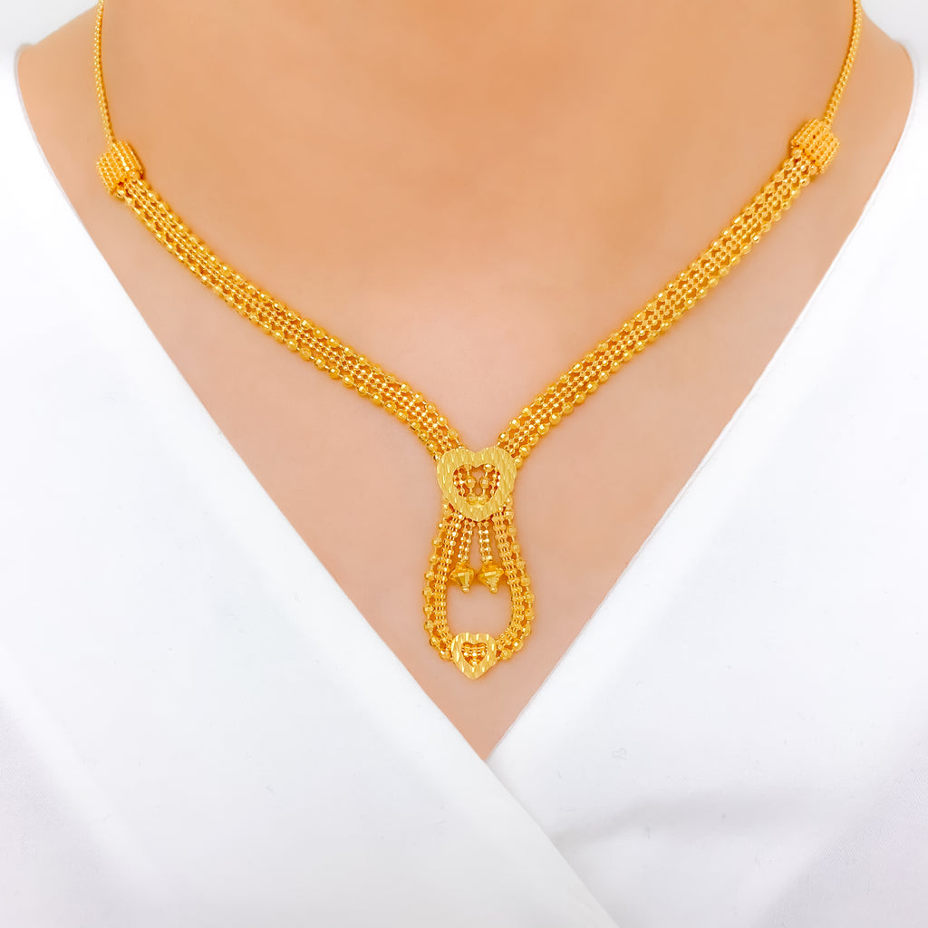 Refined Heart Loop Necklace Set – Andaaz Jewelers