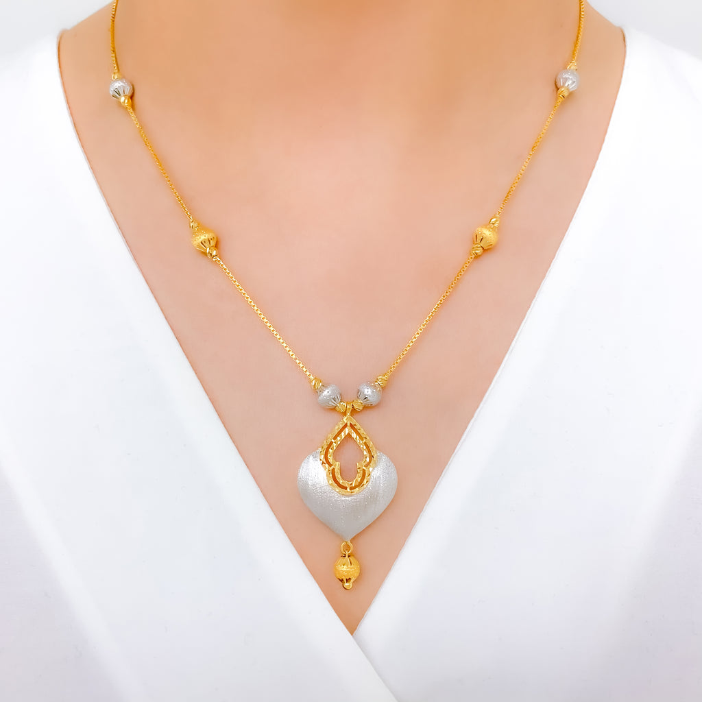Accented Satin Finish Necklace Set w/bracelet – Andaaz Jewelers