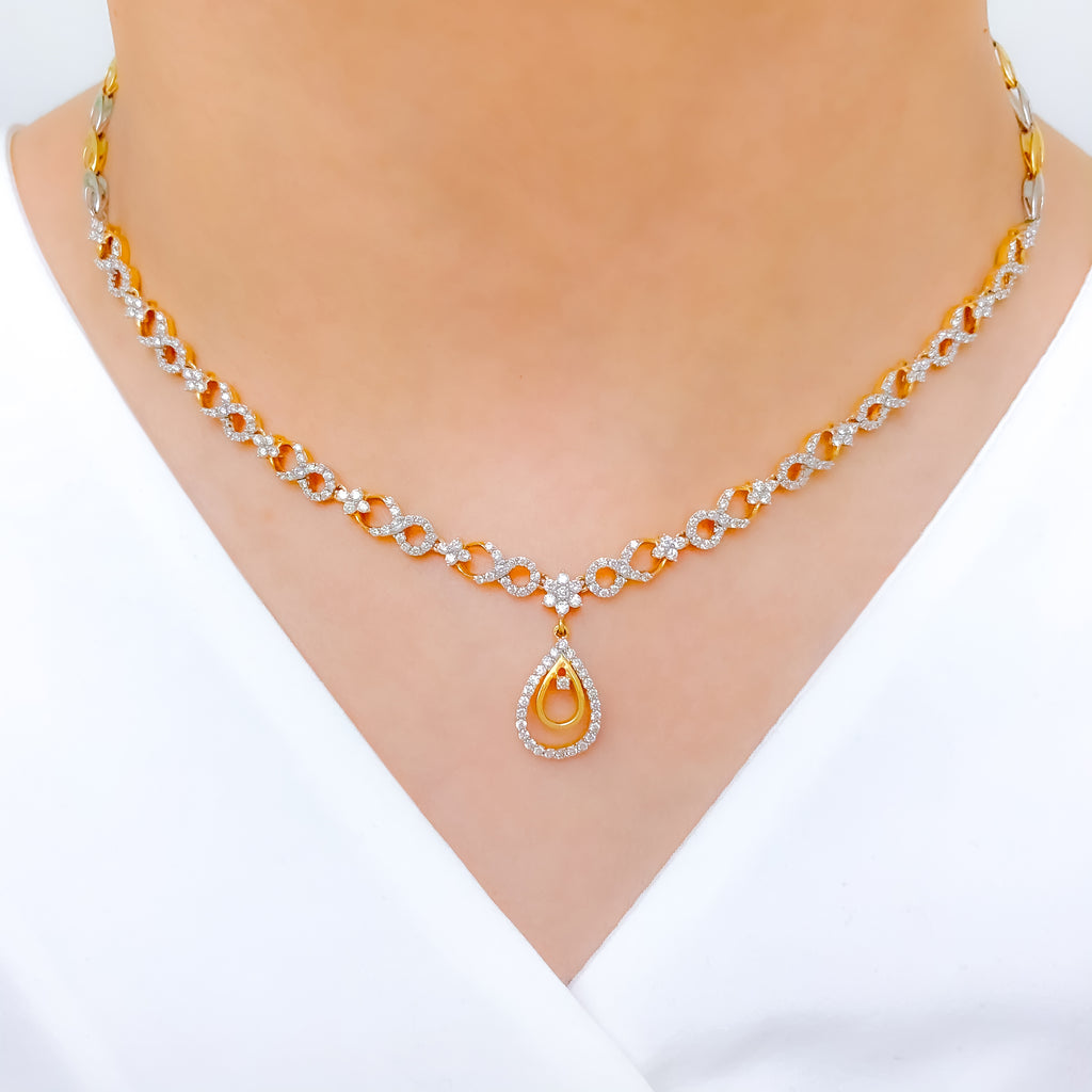 Sleek Infinity Loop Diamond Set – Andaaz Jewelers