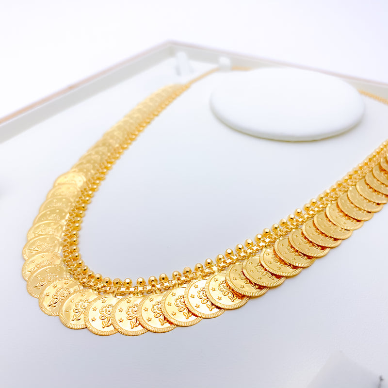 Floral Exclusive Coin Mala Necklace – Andaaz Jewelers