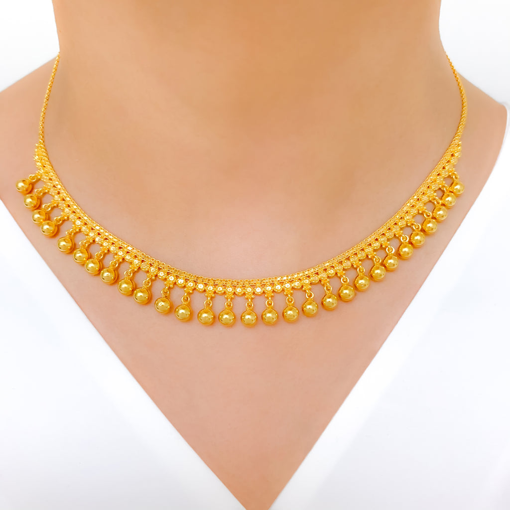 Classy Shimmering Bead Choker Set – Andaaz Jewelers