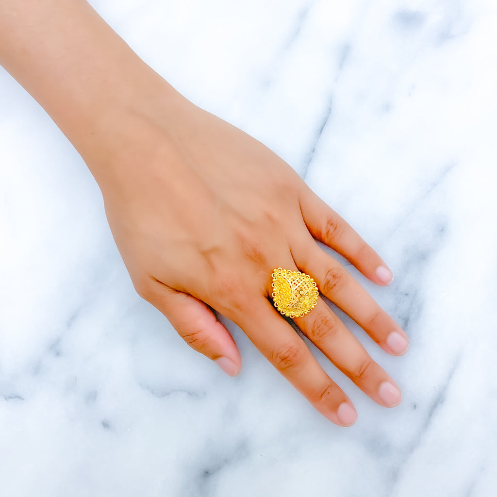 Unique Beaded Paisley Ring – Andaaz Jewelers