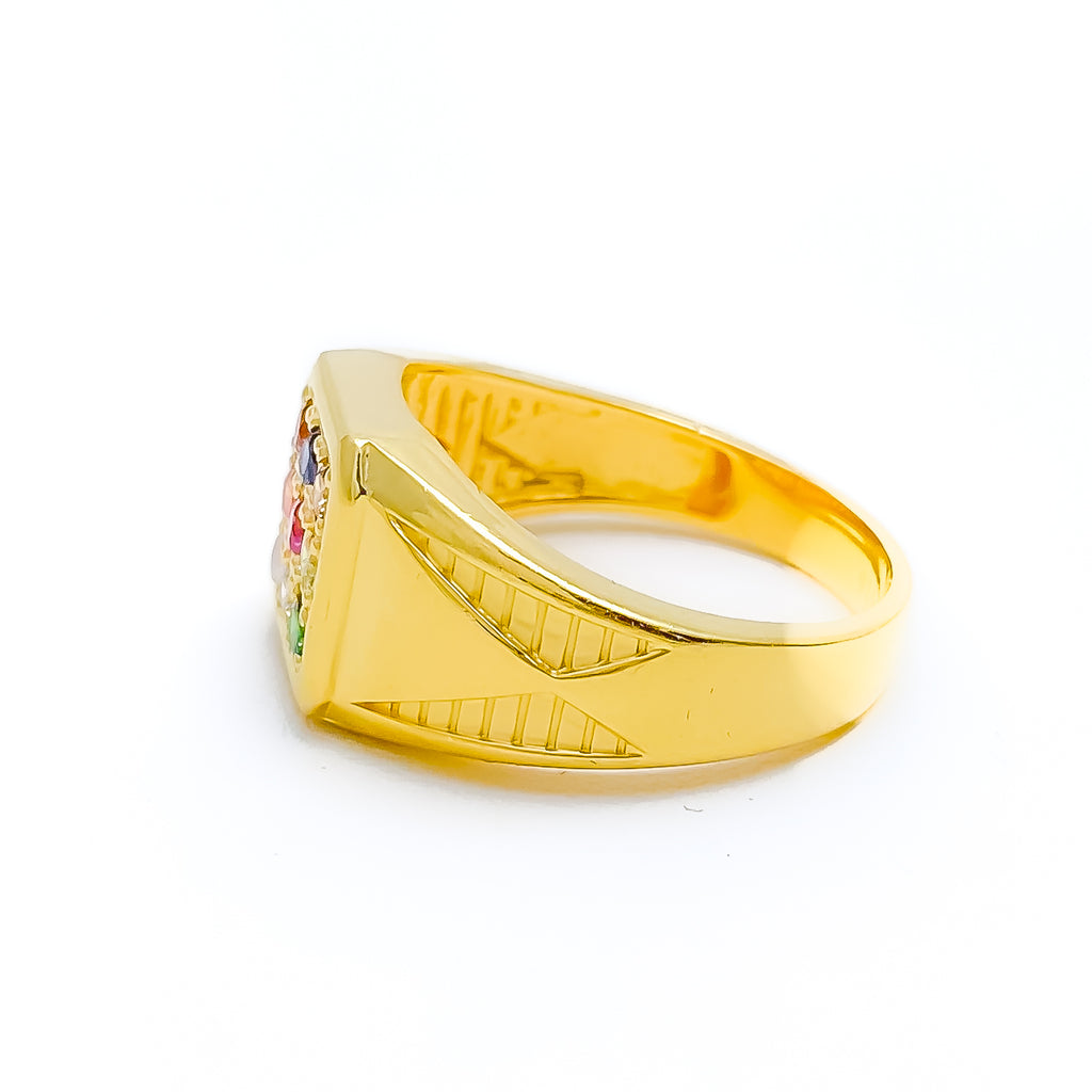 Opulent Multi-Color Men's Ring – Andaaz Jewelers