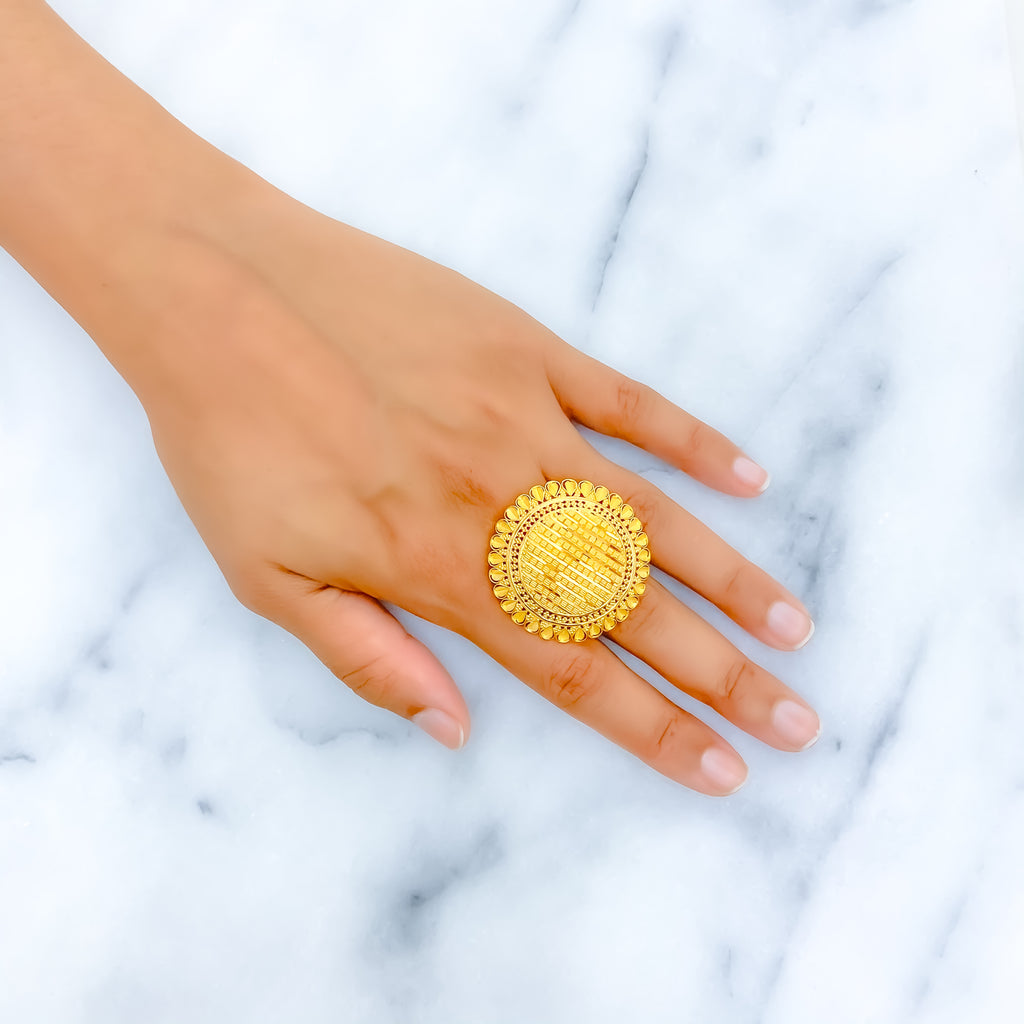 Majestic Sunflower Statement Ring – Andaaz Jewelers
