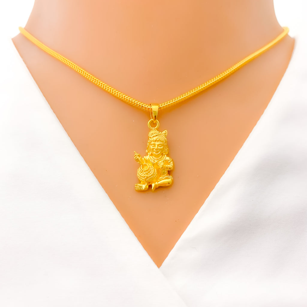 Graceful Baby Krishna 22k Gold Pendant – Andaaz Jewelers