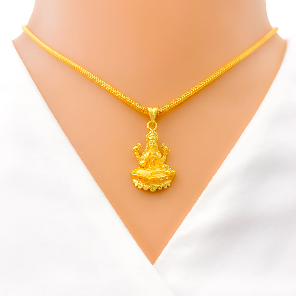 Graceful Lakshmi 22k Gold Pendant – Andaaz Jewelers