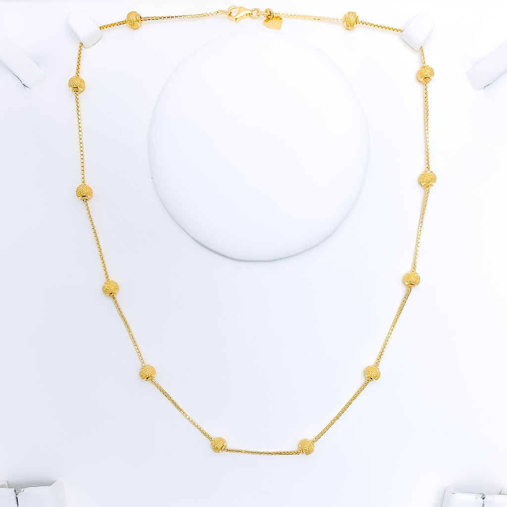 Fancy Matte Gold Chain - 16" – Andaaz Jewelers
