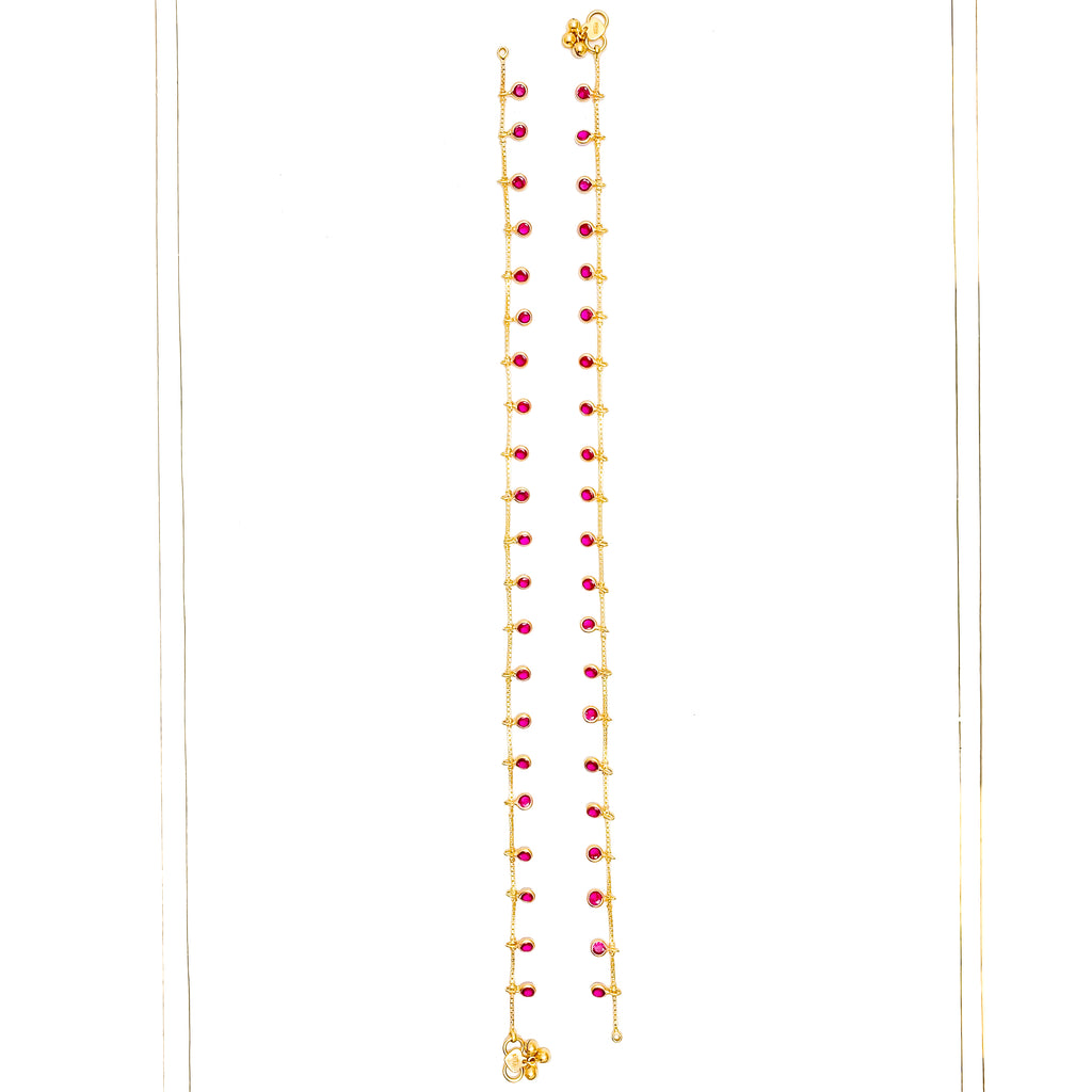 Classic Lush 22K Gold CZ Anklets – Andaaz Jewelers
