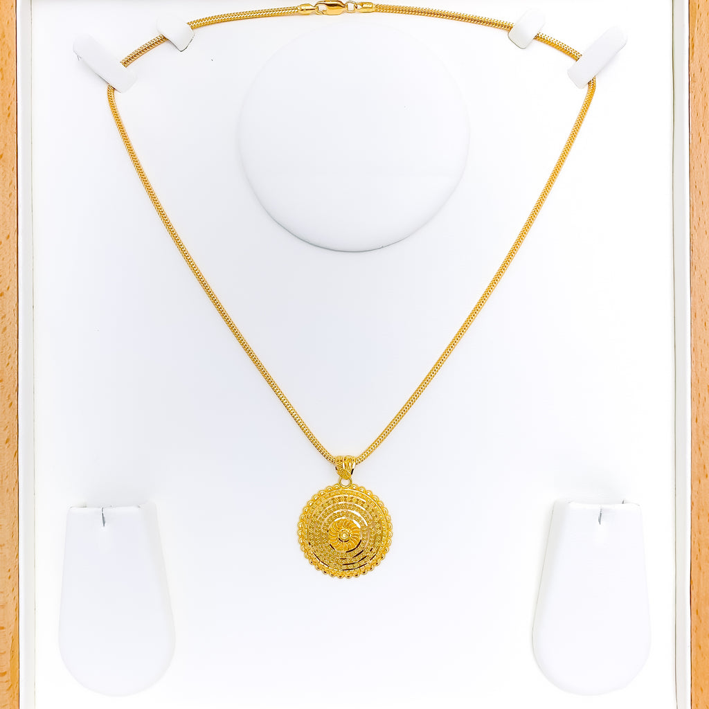 Radiant Round Jali Pendant – Andaaz Jewelers