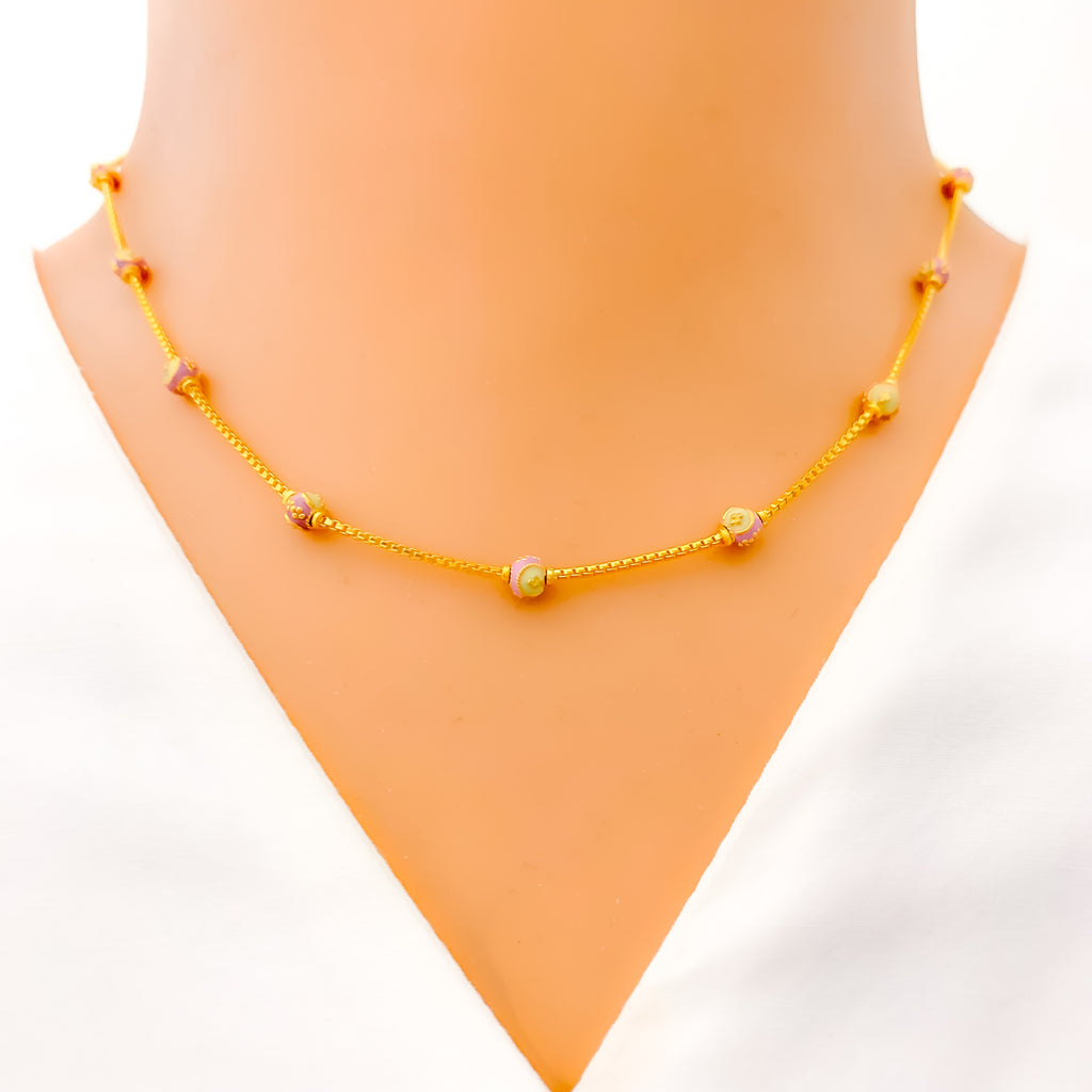 Lovely Lavender 22k Gold Orb Necklace – Andaaz Jewelers