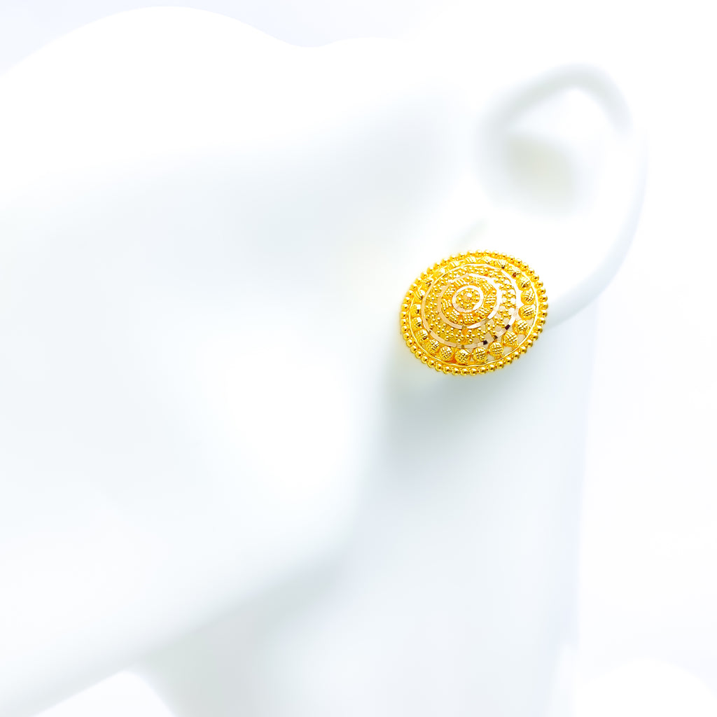 Large Round Top Earrings – Andaaz Jewelers