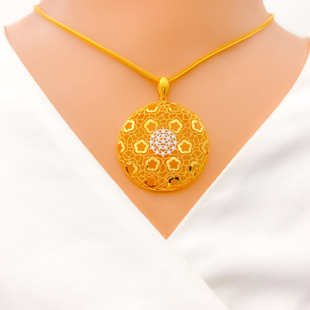 Fancy Dome Pendant Set – Andaaz Jewelers