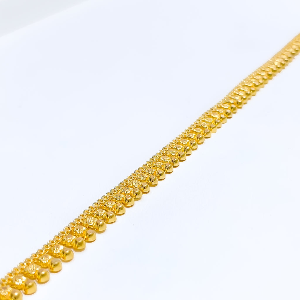 Detailed Classic Posh 22k Gold Anklet – Andaaz Jewelers