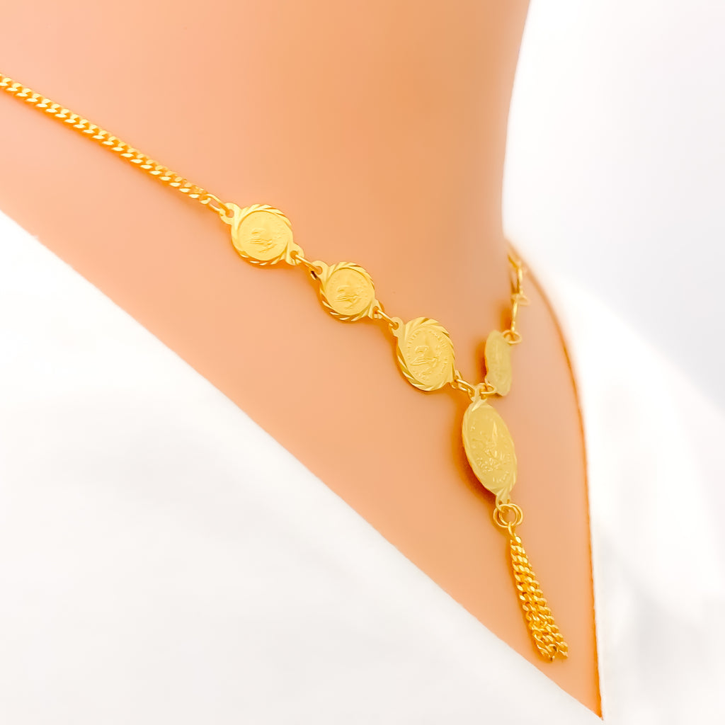 Versatile Reversible Coin 22k Gold Necklace – Andaaz Jewelers