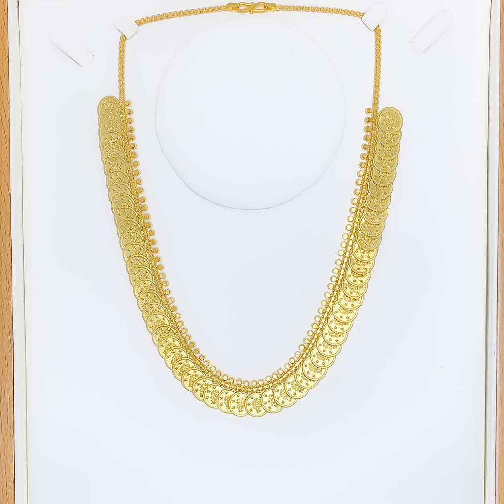 Charming Shiny Coin Mala - 18" – Andaaz Jewelers