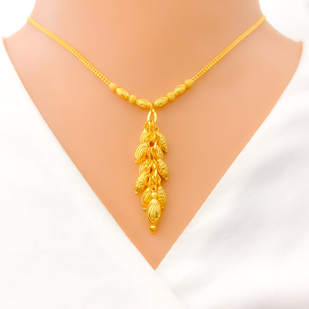 Fancy Orb Cluster Necklace Set – Andaaz Jewelers