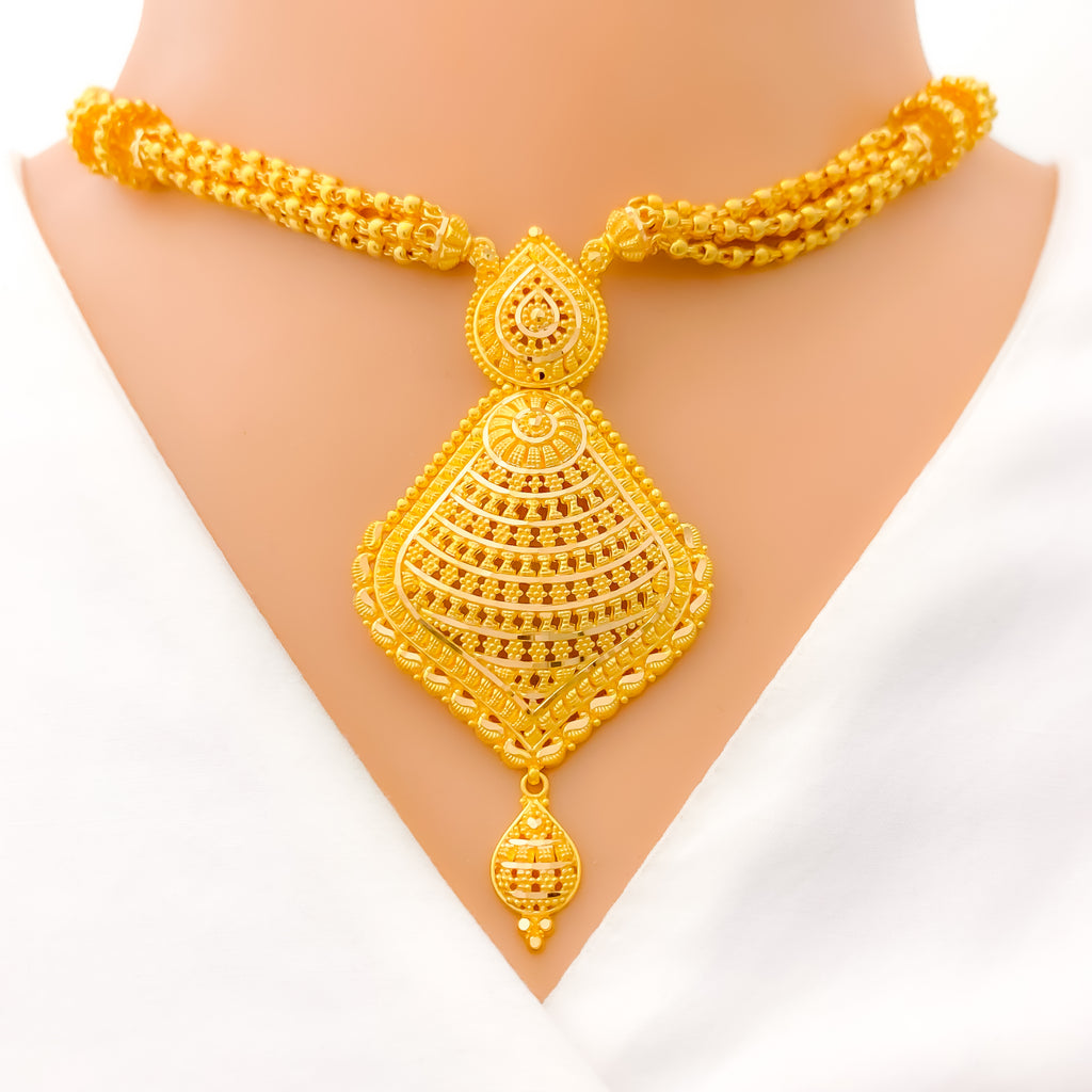 Lavish Multi-Chain Necklace Set – Andaaz Jewelers