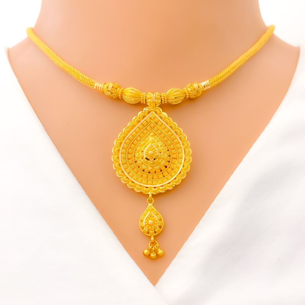 Radiant Lead Drop Necklace Set – Andaaz Jewelers
