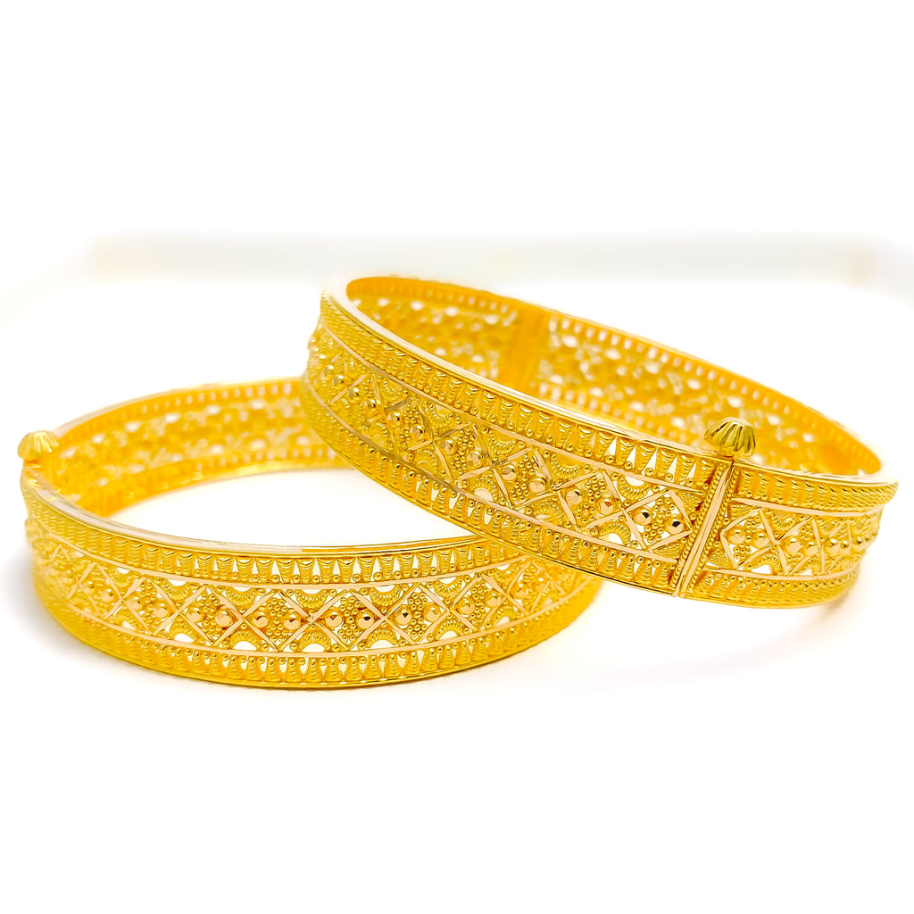 Intricate Lavish Jali Bangles – Andaaz Jewelers