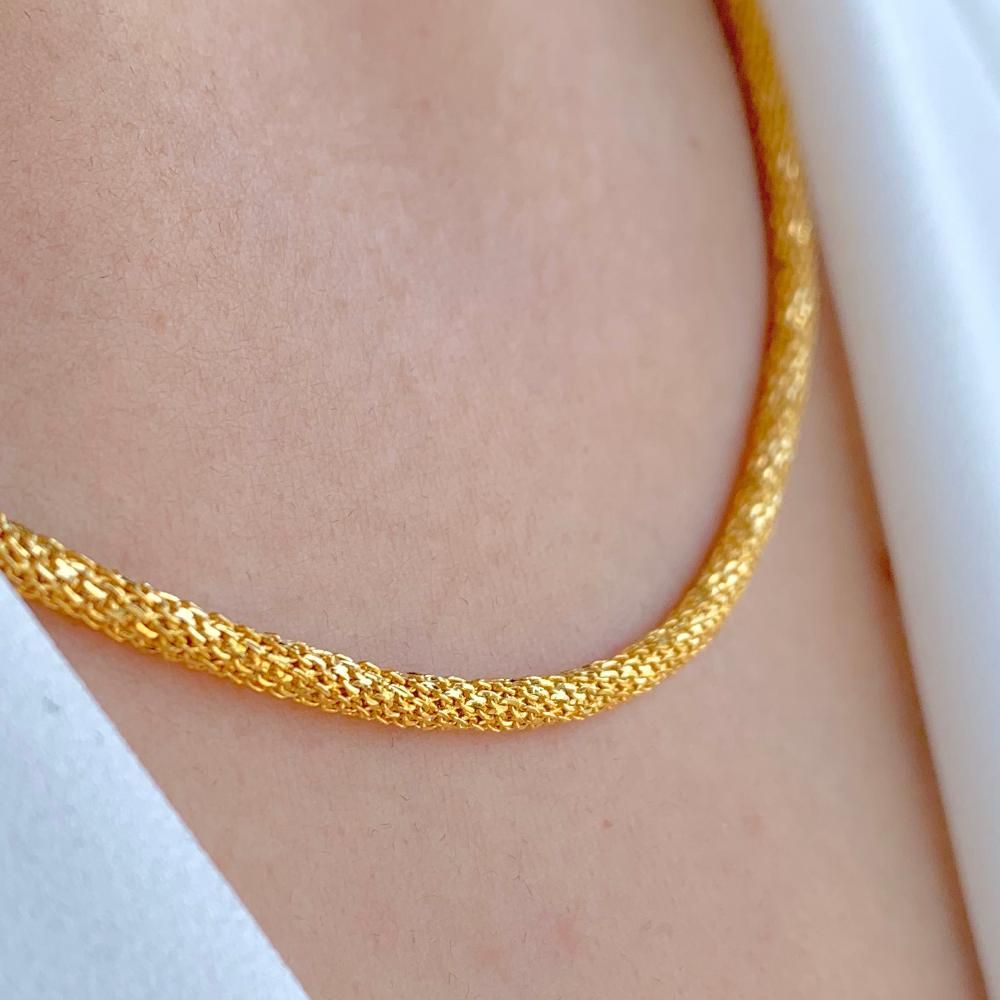 Long Hollow Mesh Chain – Andaaz Jewelers